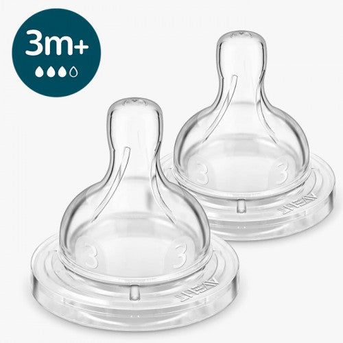 Silicone Teat Anti-Colic 3m+ Medium PK2 Philips AVENT® SCY763/02 at Zu ...