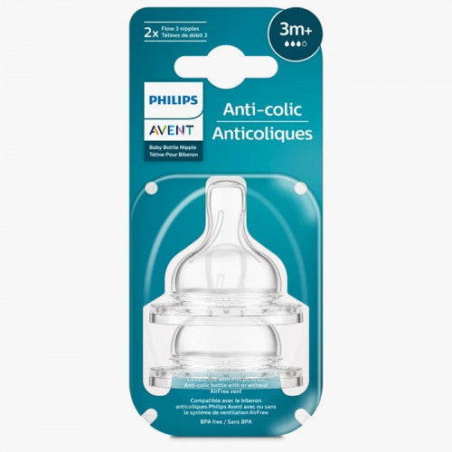 Silicone Teat Anti-Colic 3m+ Medium PK2 Philips AVENT® SCY763/02 at Zu ...