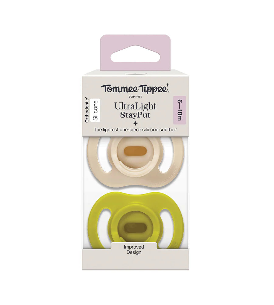 Ultra Light Soother Tommee Tippee PK-2 6-18M - Beige/Green - 433595 at ...